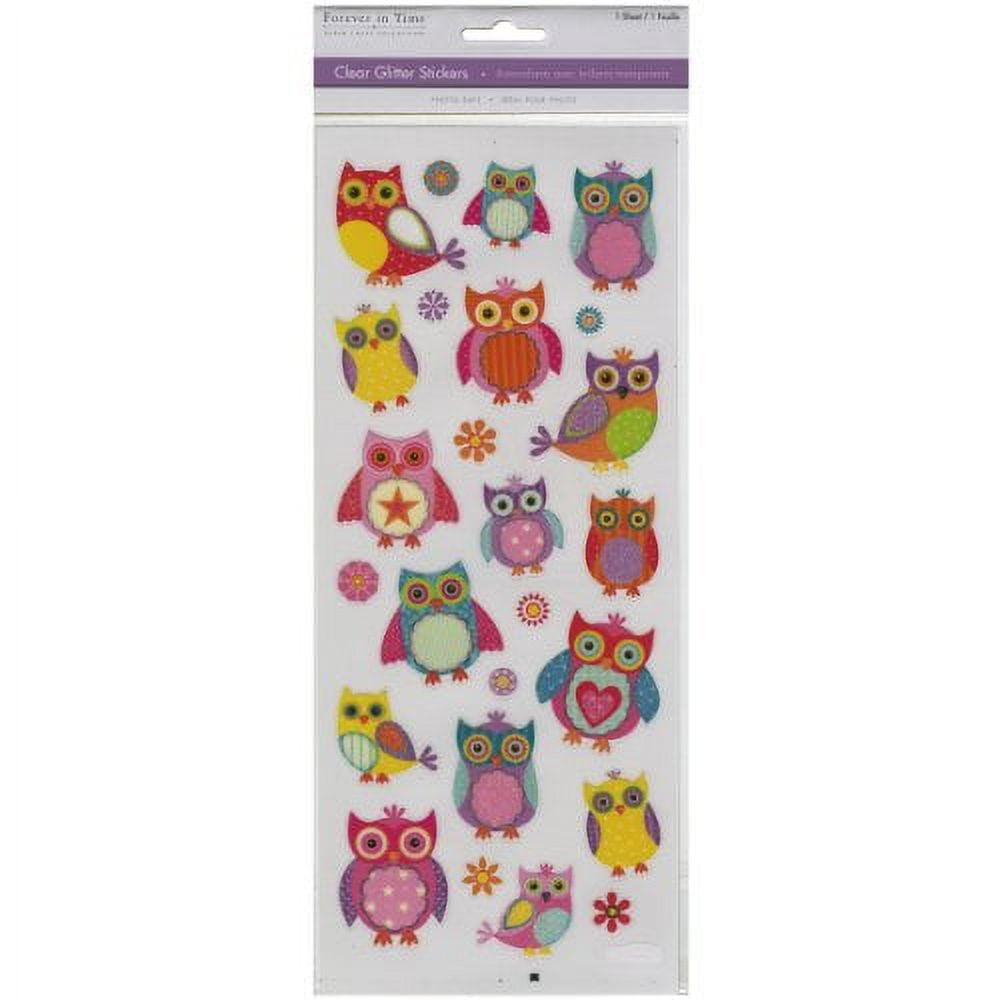 Multicraft Imports Glitter Everyday Stickers, Owls - Walmart.com