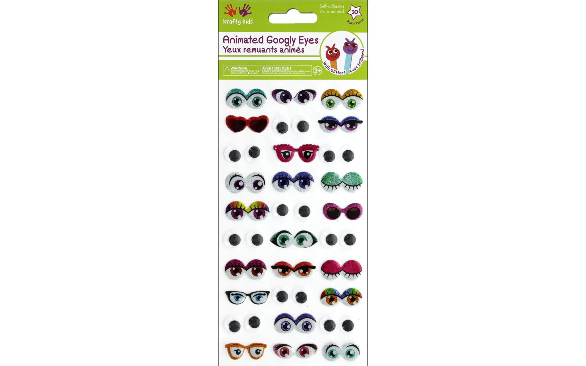 Multicraft Sticker Googly Eyes Glitter Accessories - Walmart.com