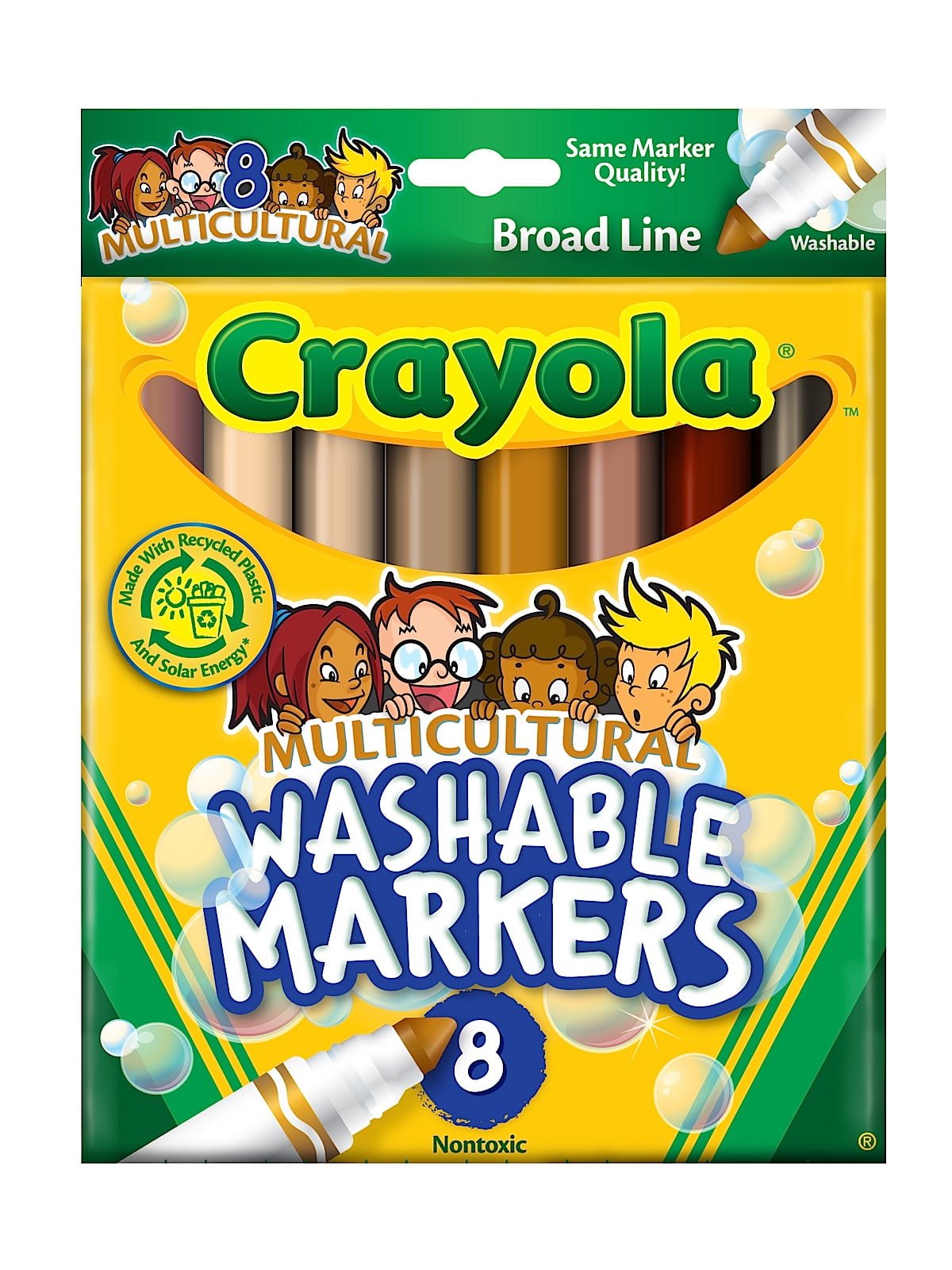Multicultural Colors Ultra-Clean Washable Markers Set Of 8 (Pack Of 4 ...