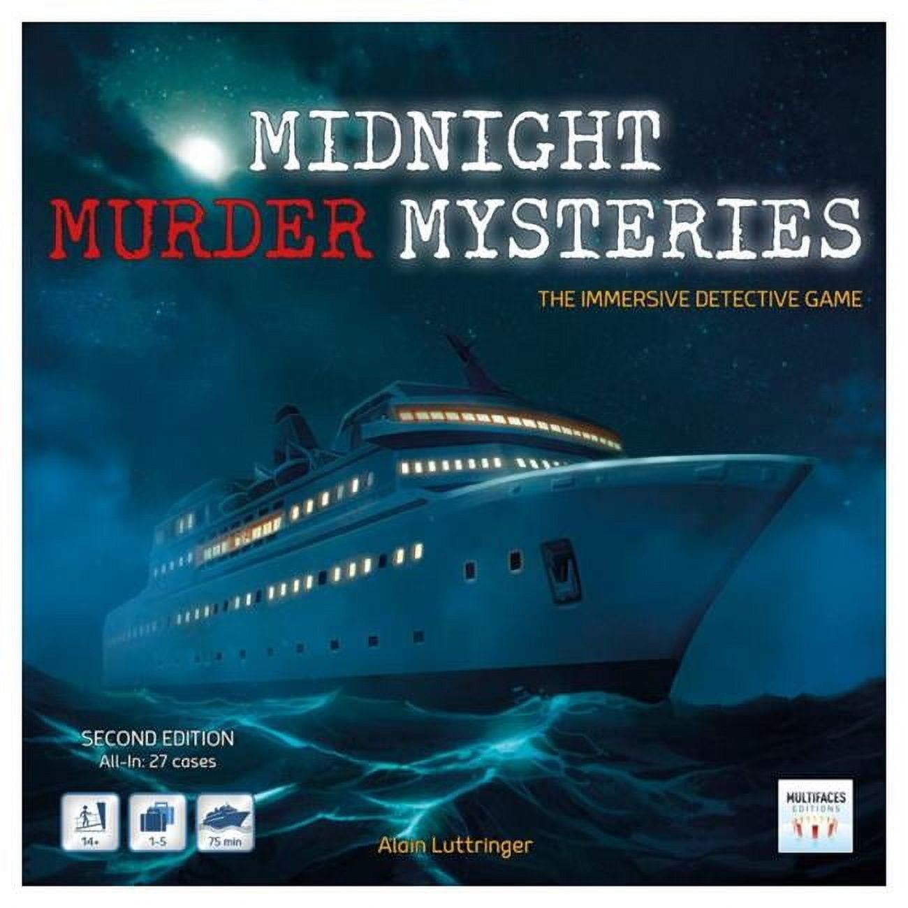 Multifaces Editions Midnight Mysteries Board Game, Solve 27 Crime Cases ...
