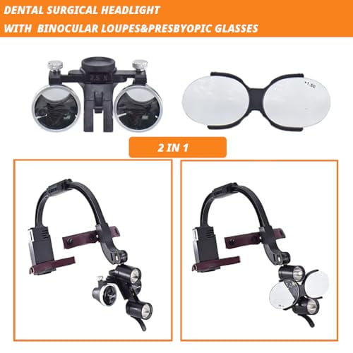 Multifuncational Dental LED Head Light Binocular Loupes 5W Surgical ...