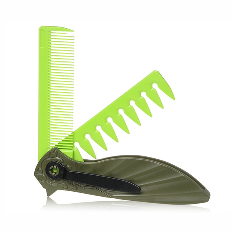 Multifuncional Pocket Folding Combs Plastic Wide Tooth Oil Head Comb ...