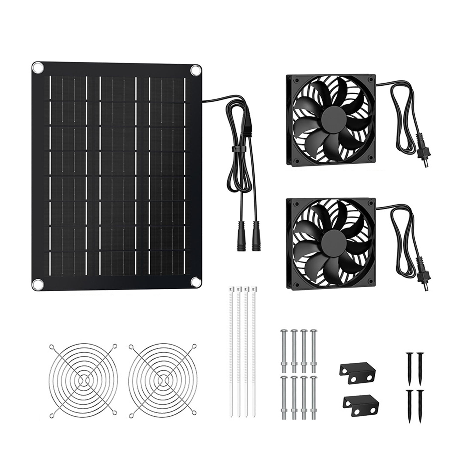 Multifunction 15W Solar Fan Featuring Double Fan for Input Exhaust ...