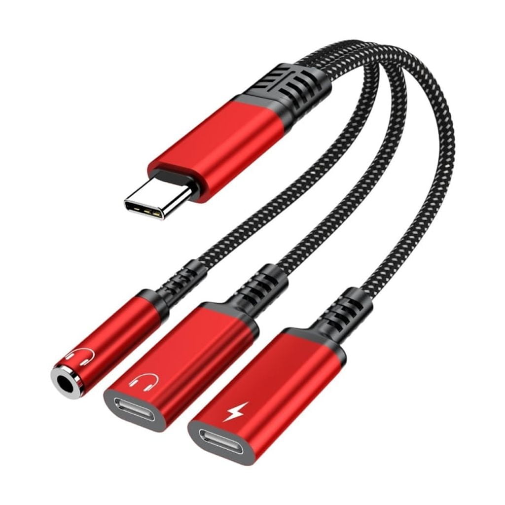 Multifunction 3 In 1 USB C To Auxiliary Adapter With Fast Charging ...