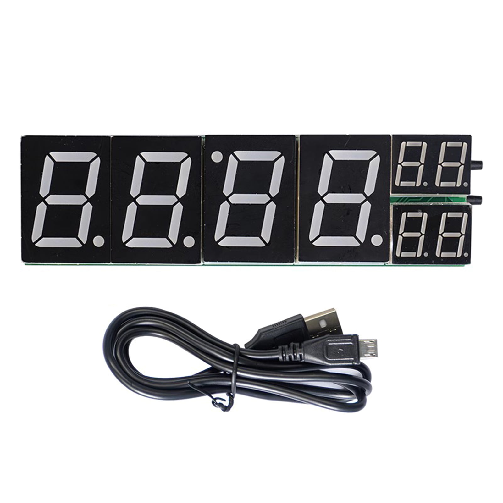 Multifunction 8 Digit Digital Tube Clock set with Automatic Brightness ...