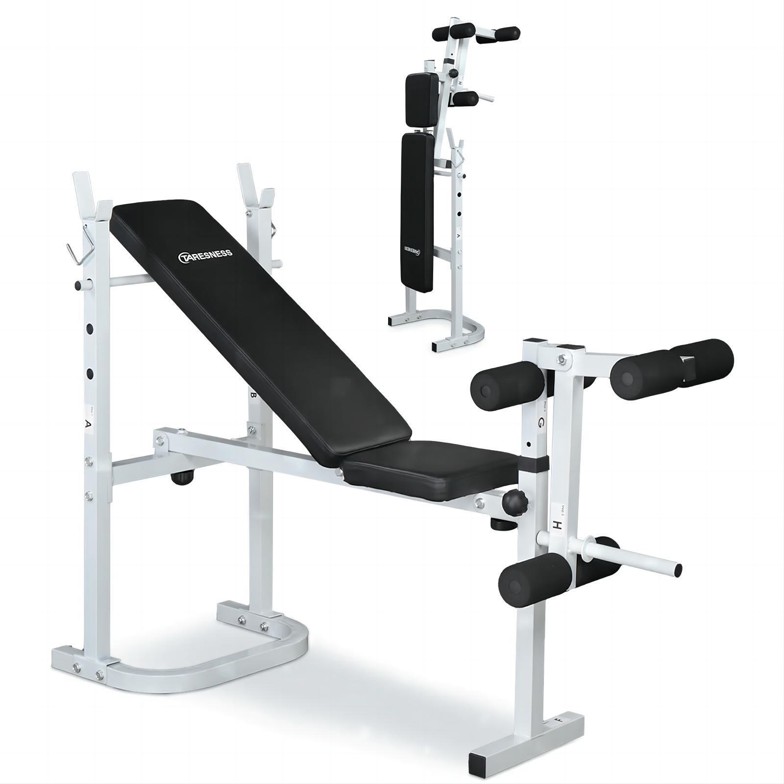 Multifunction Adjustable Olympic Weight Bench Set Full Body Workout ...