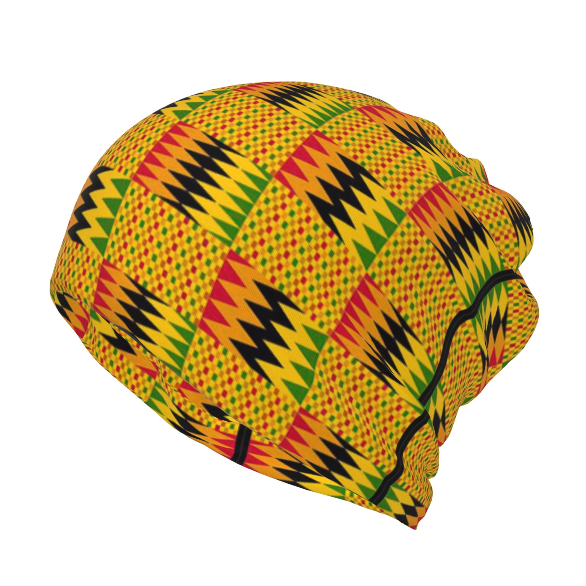 Multifunction Beanie Hats Graphic Green Pattern Kente Zig Design Zag ...