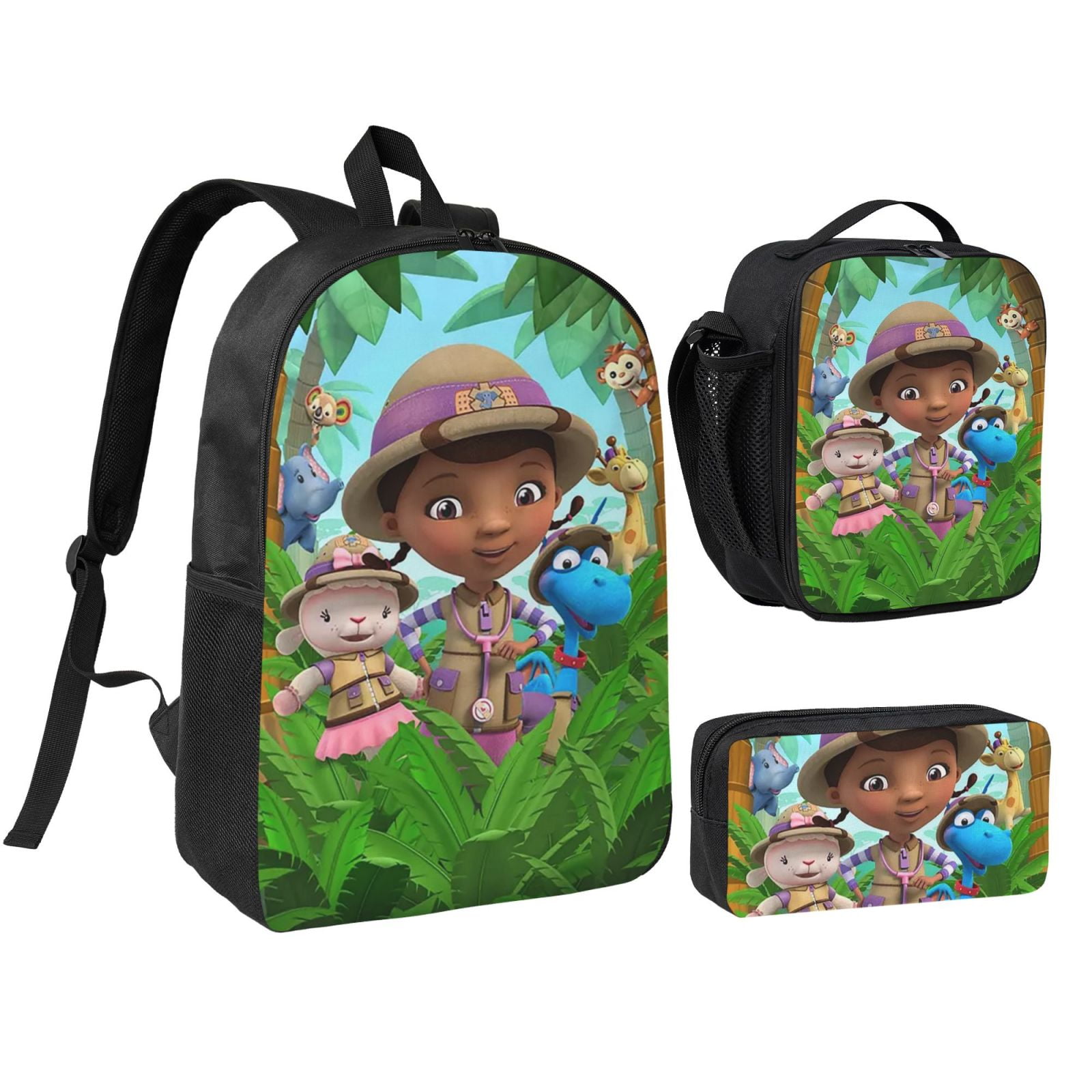 Multifunction Casual 3 In 1 Backpack Set Doc Mcstuffins Bookbag With ...