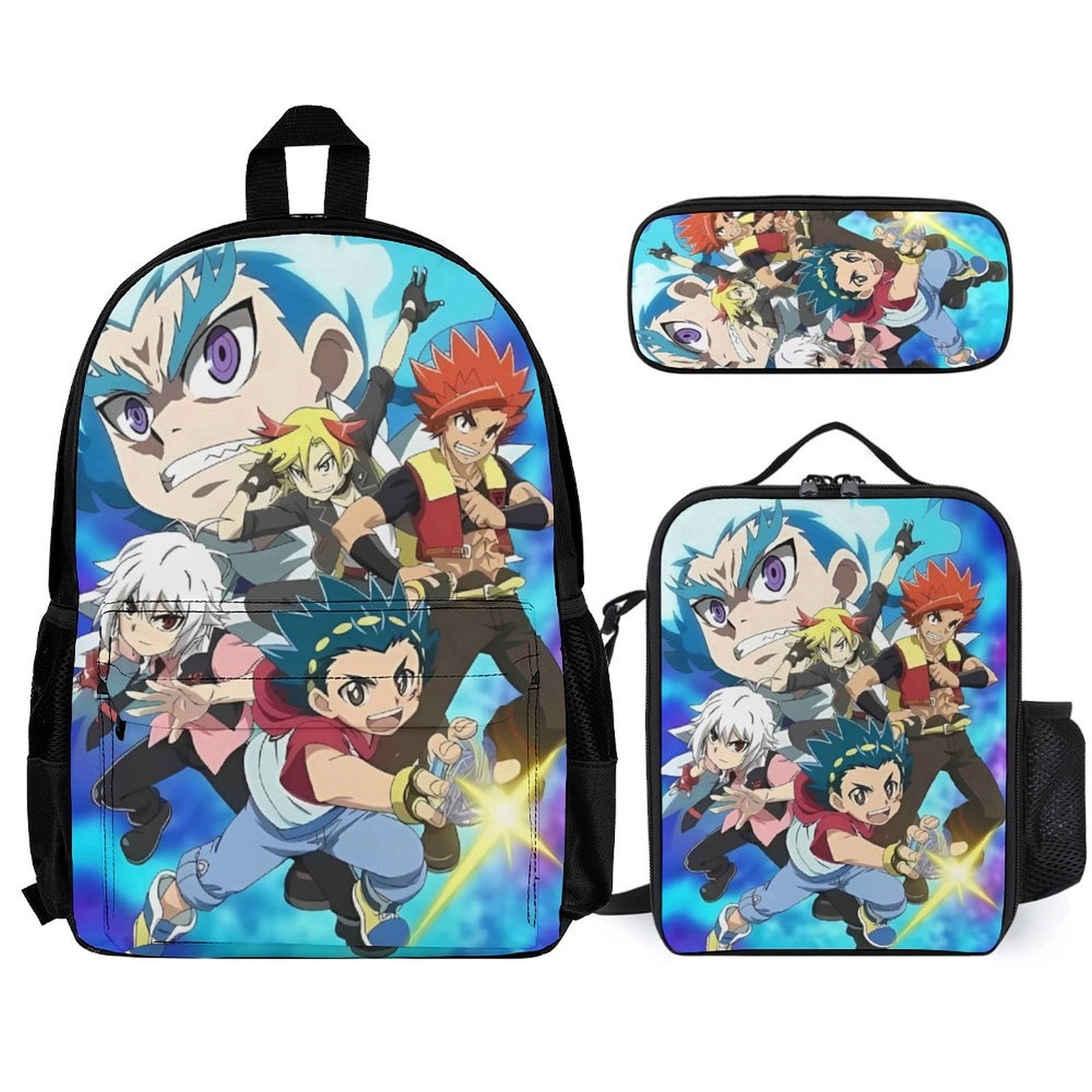 Multifunction Casual 3 in 1 Backpack Set Beyblade Burst Turbo Bookbag ...