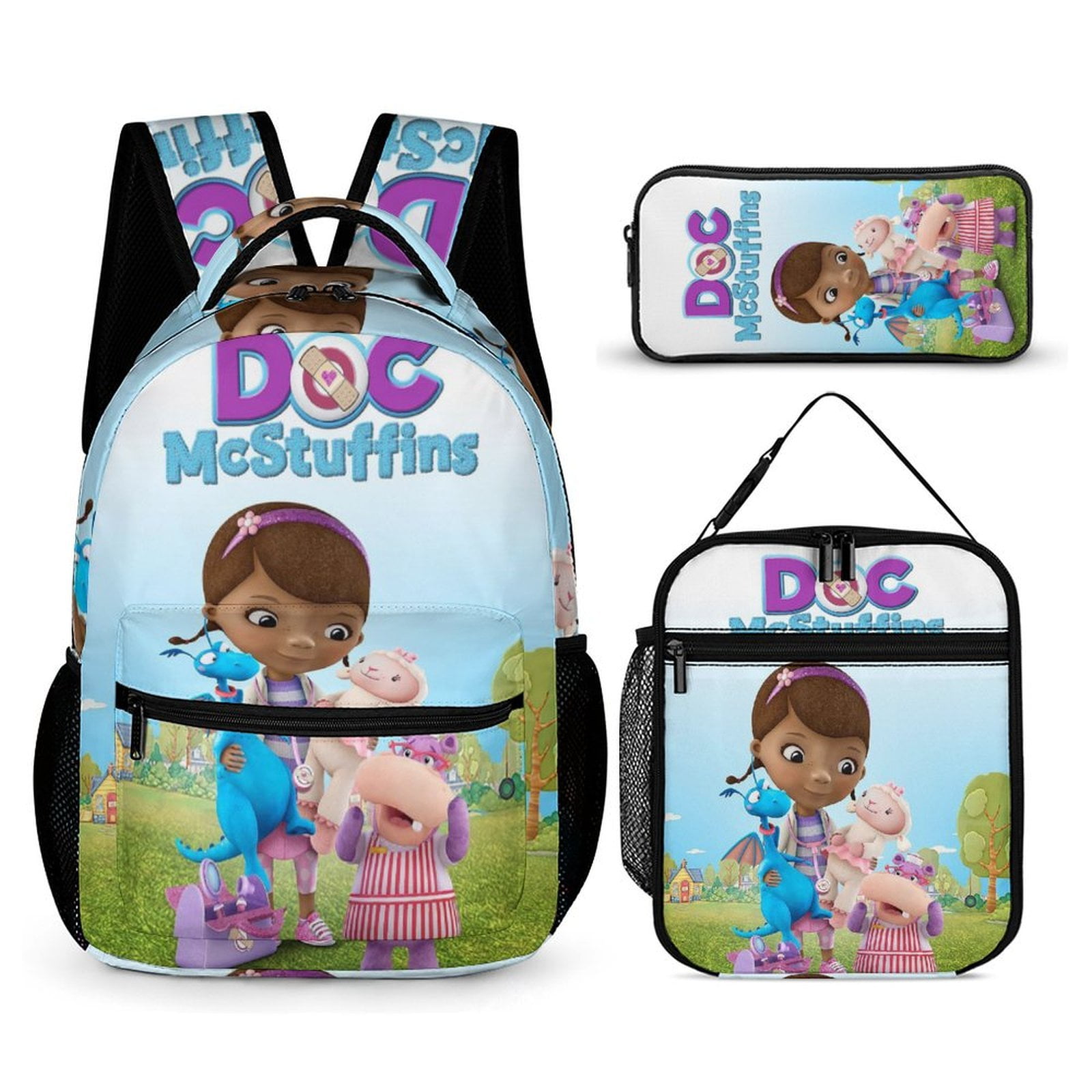 Multifunction Casual 3 in 1 Backpack Set Doc McStuffins Bookbag with ...