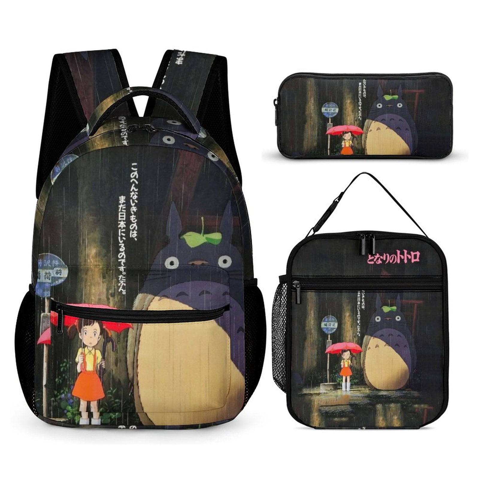 Multifunction Casual 3 in 1 Backpack Set My Neighbor Totoro Bookbag ...
