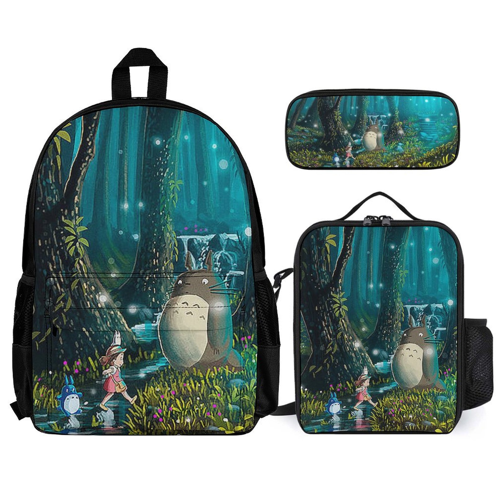 Multifunction Casual 3 in 1 Backpack Set My Neighbor Totoro Bookbag ...