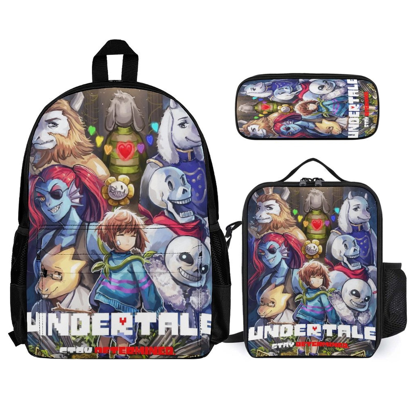 Multifunction Casual 3 in 1 Sports Backpack Set Undertale Bookbag with ...