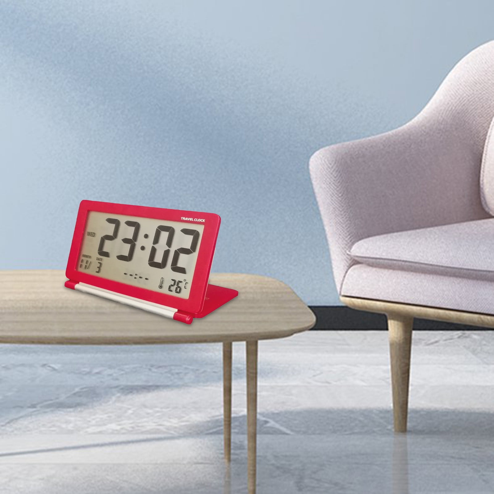 Multifunction Clock Travel Clock Large Number Display Alarm Clock With ...