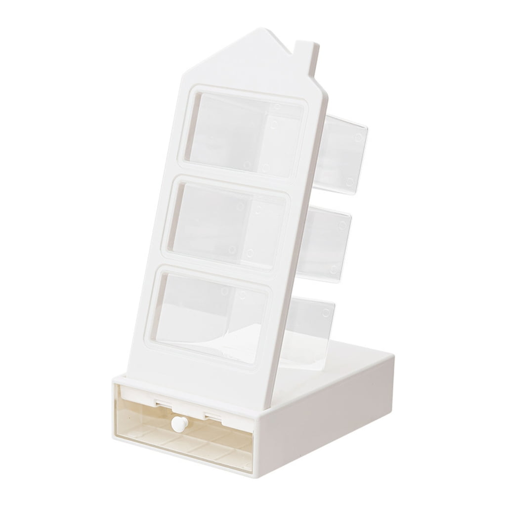 Multifunction Desk Organizers with Drawer 3 Compartment Slanted Pen ...