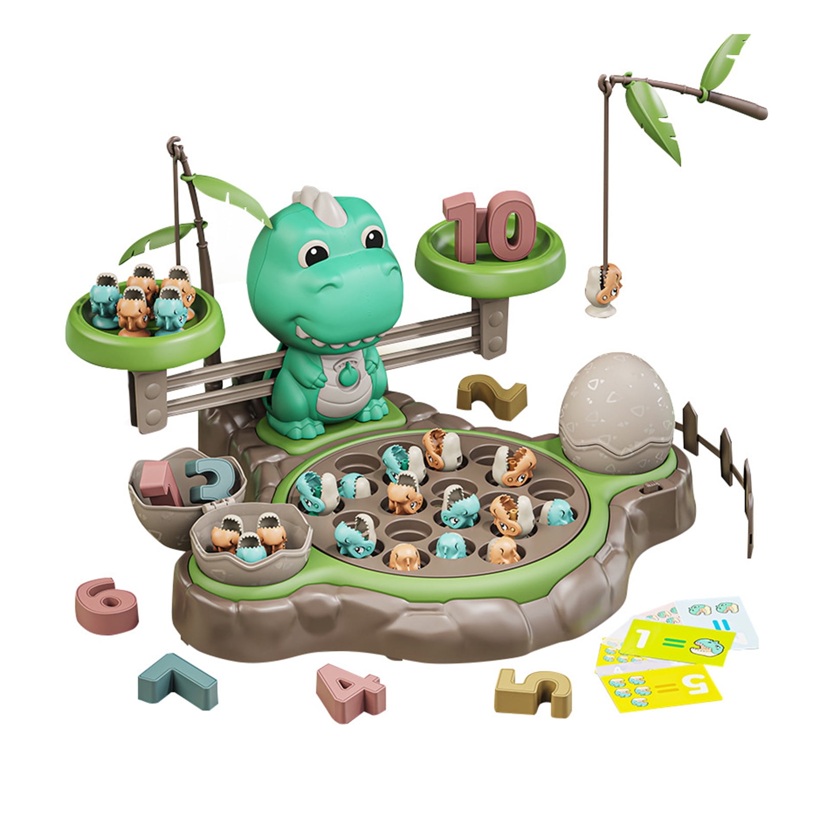 Multifunction Dinosaur Interactive Toy With Music Fishing Toy Early ...