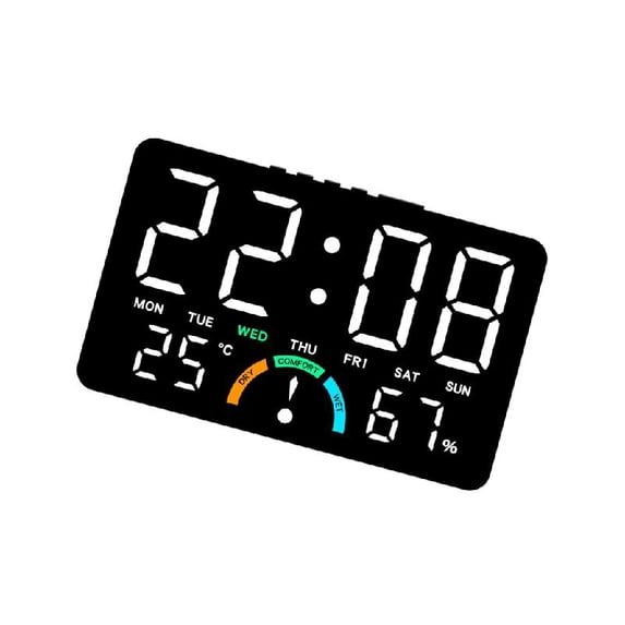 Multifunction Electronic Clock Large LED Display Realtime Indoor ...