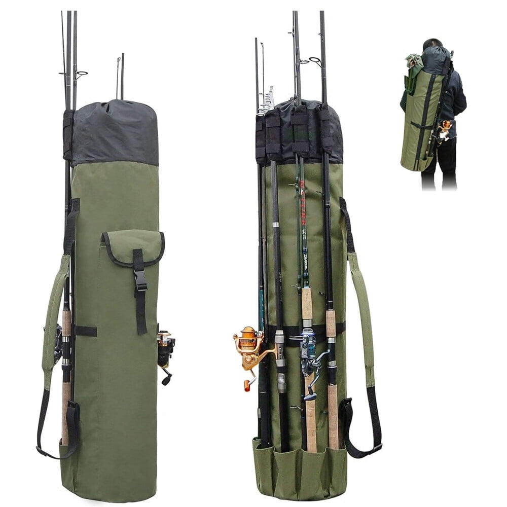 Multifunction Fishing Pole Bag - Waterproof Rod Reel Bag Carrier Case ...