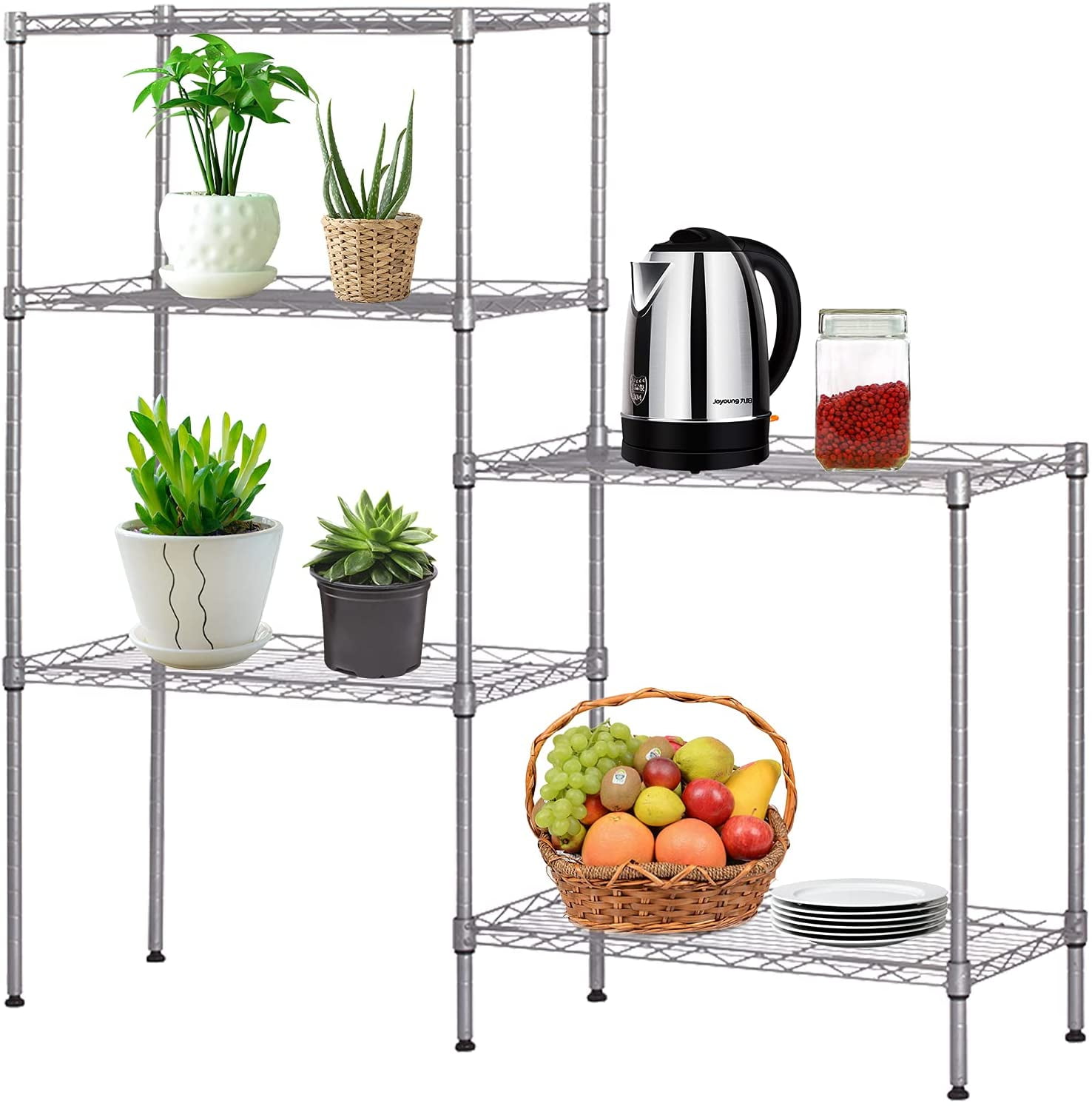 Multifunction Kitchen Storage Racks 5 Tier Bathroom Shelf Changeable ...