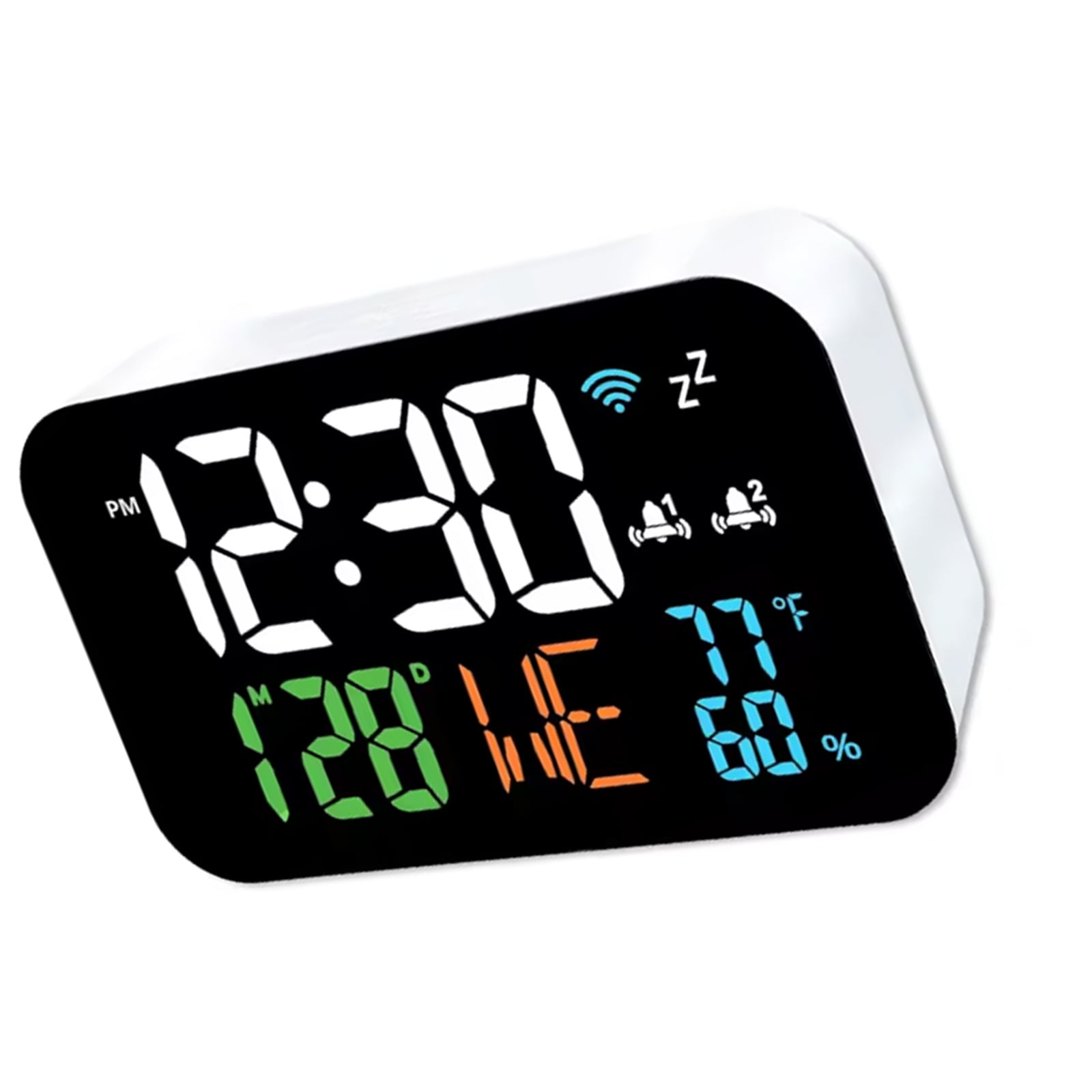 Multifunction LED Desktop Clock WiFi Temperature Humidity Monitor ...