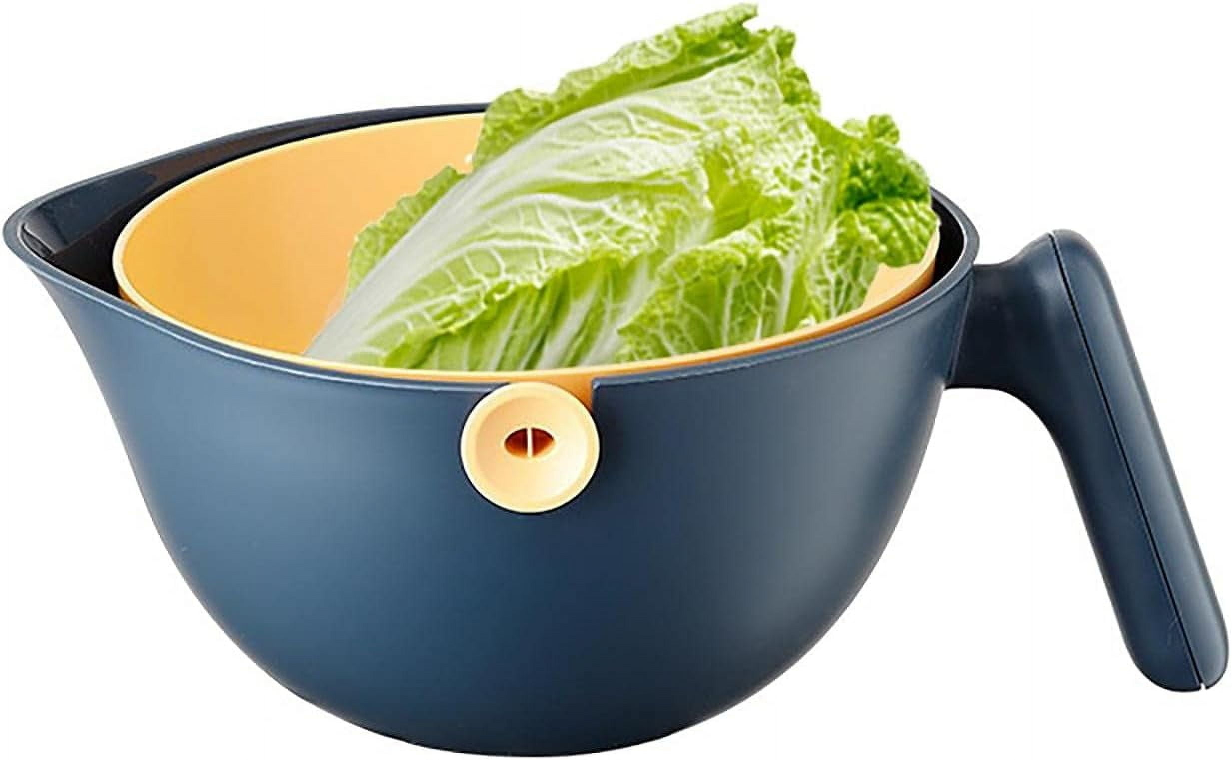 Multifunction Large Plastic 2-in-1 Kitchen Colander, Detachable Food ...