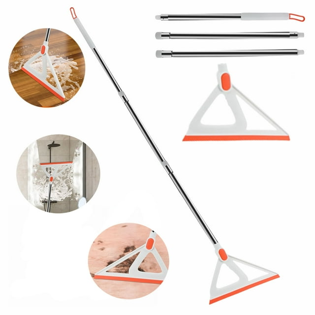 Multifunction Magic Broom, Rubber Squeegee Broom with 55" Long Handle ...