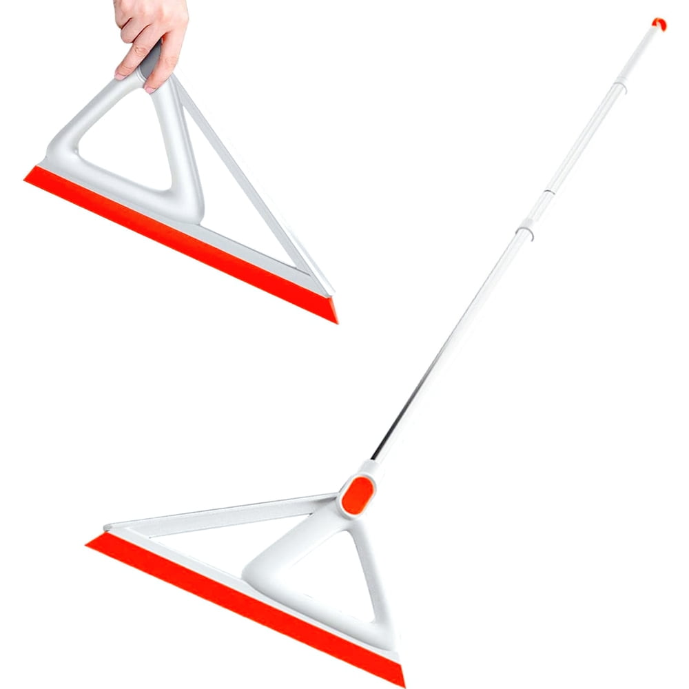 Multifunction Magic Broom, Rubber Squeegee Broom with 55" Long Handle ...