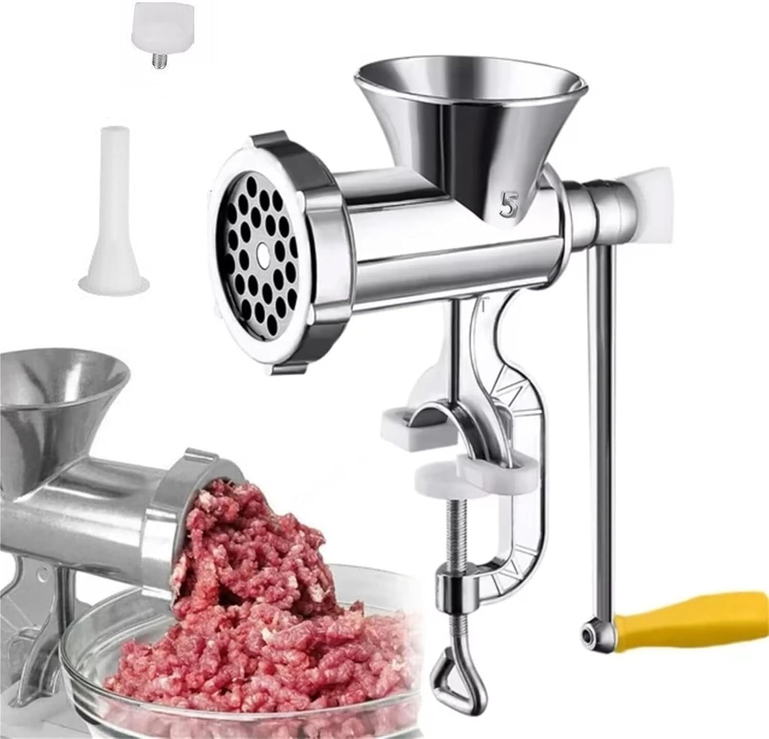 Multifunction Manual Meat Grinder, Aluminum Alloy Hand Crank Meat ...