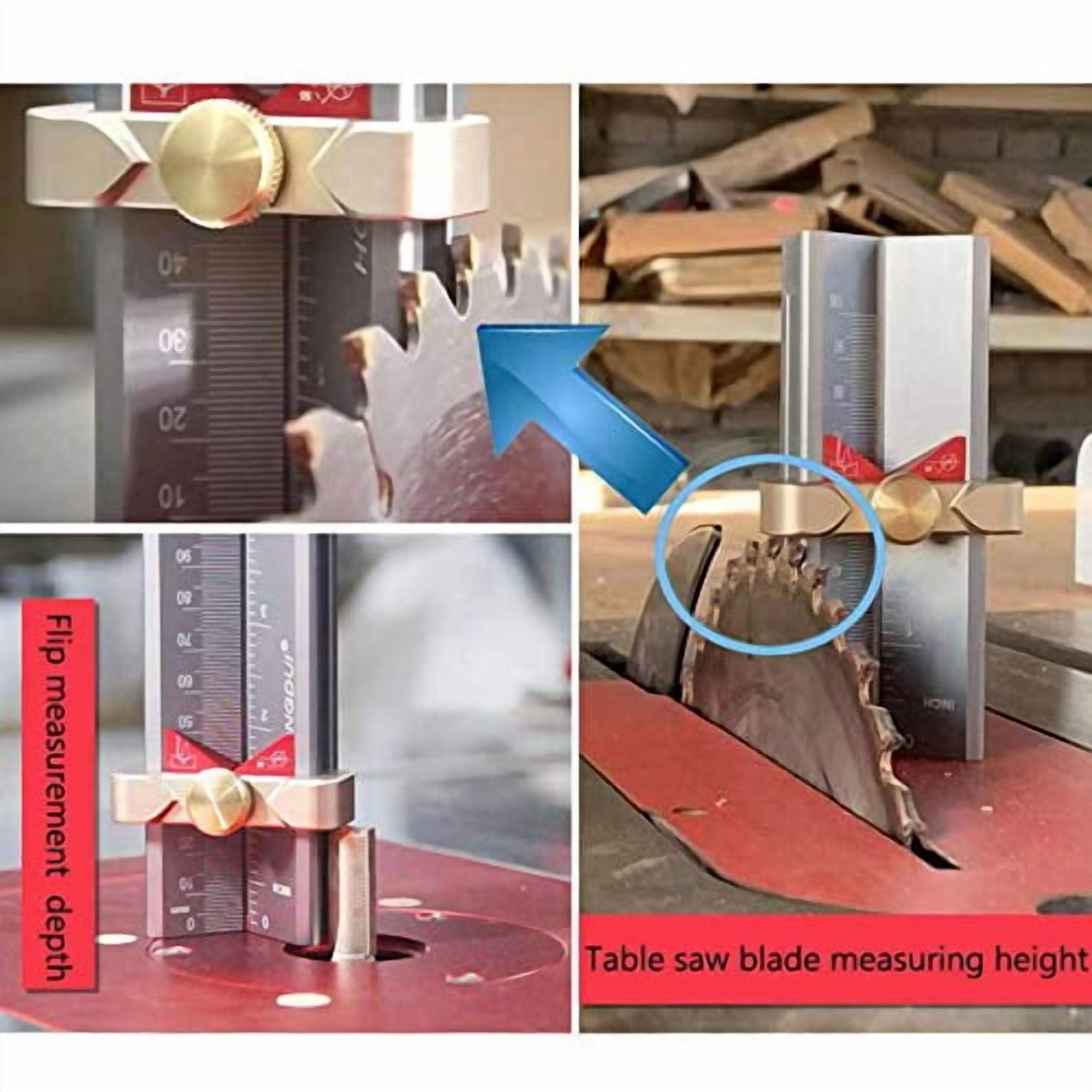 Multifunction Measuring Gauge 3 in 1 Drill Depth Stop Collar Clamping ...