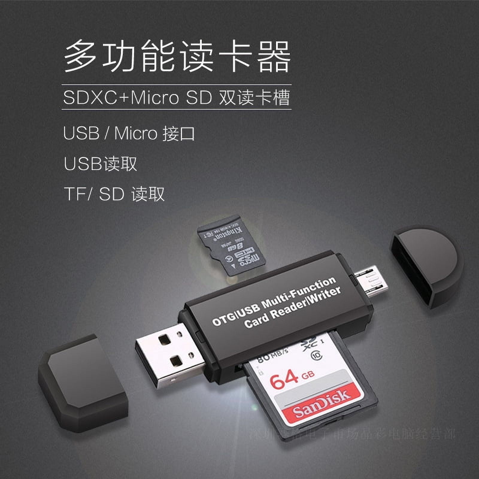 Multifunction Memory Card Reader High-speed USB2.0 TF Micro SD Card for ...
