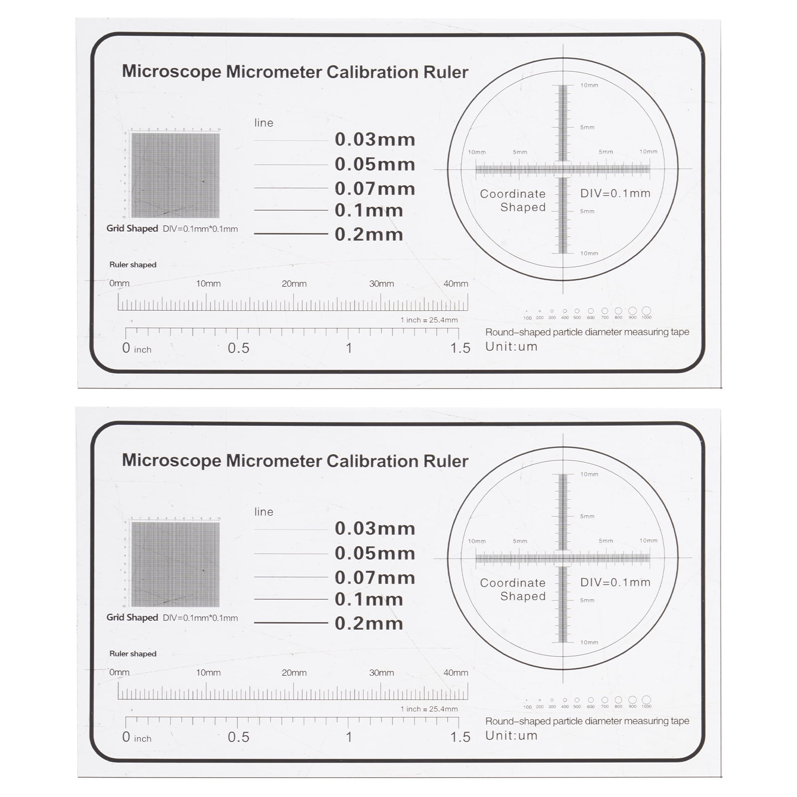 Multifunction Microscope Micrometer Calibration Ruler Slide Microscope ...