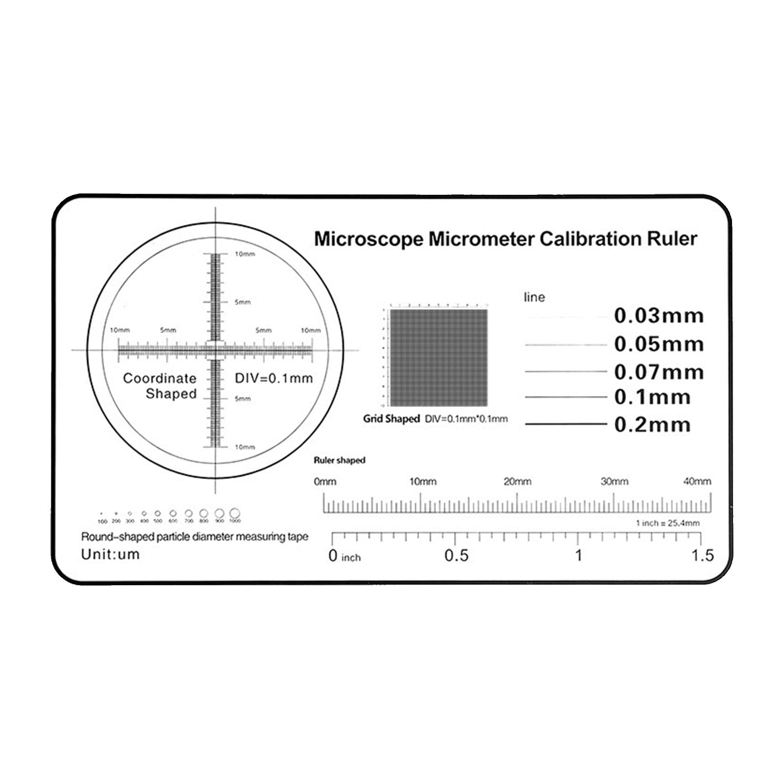 Multifunction Microscope Micrometer Calibration Ruler Slide Microscope ...