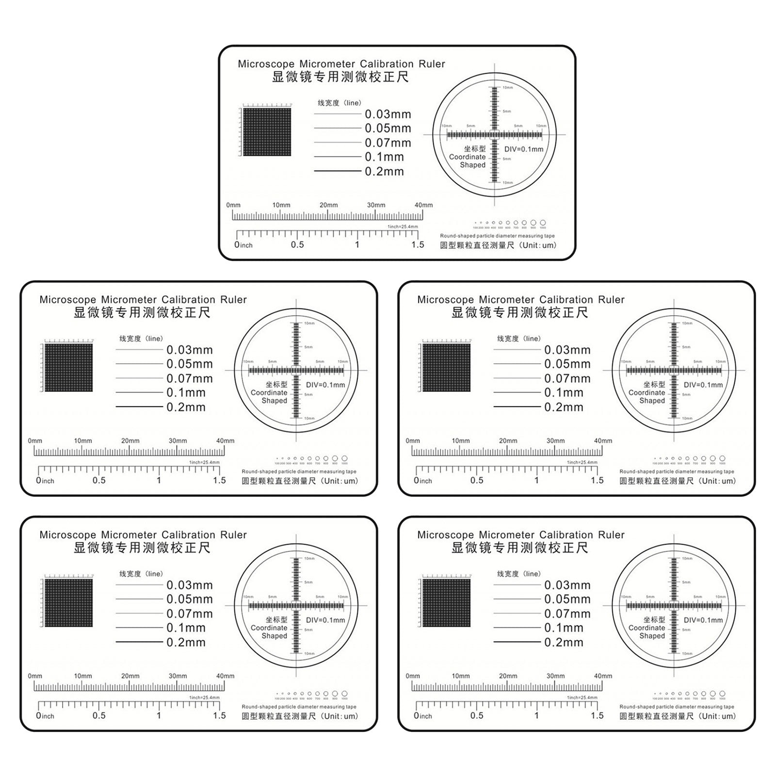 Multifunction Microscope Micrometer Calibration Ruler Slide Microscope ...