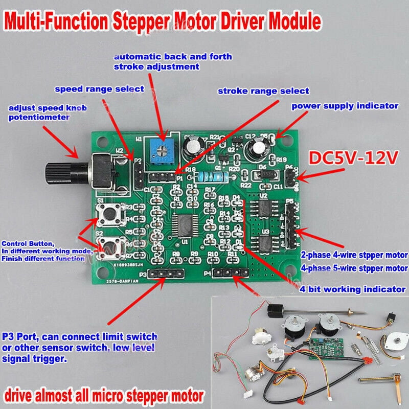 Multifunction Mini Brushless Motor Driver Board Speed Controller Module ...
