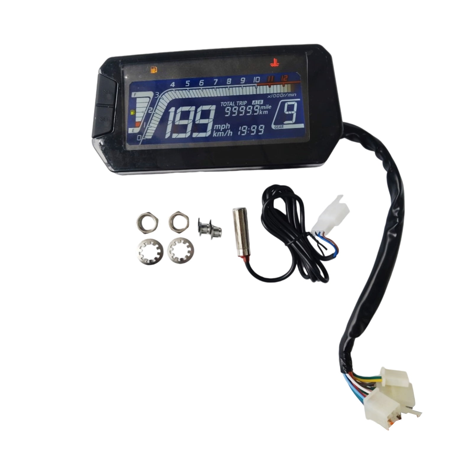 Multifunction Motorcycle LCD Meter Including Speed Mileage Fuels Levels ...