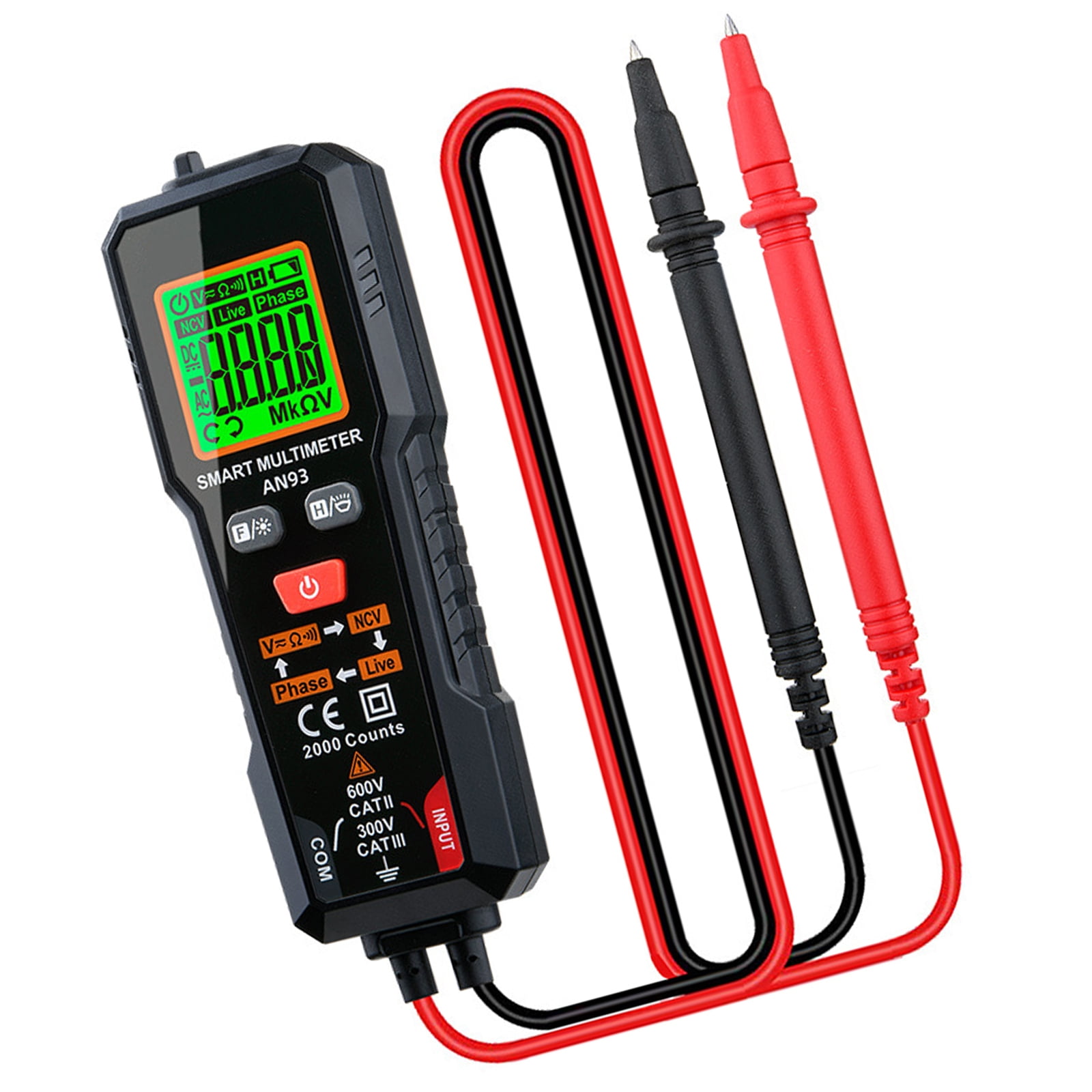 Multifunction Multimeter Efficient Multimeter with NCV Type & Data Hold ...