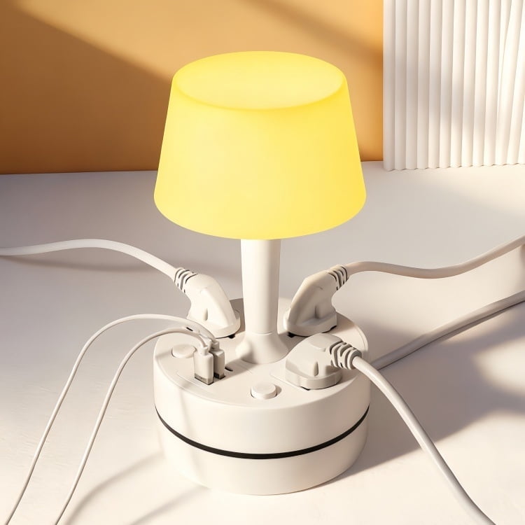 Multifunction Nightstand Power Strip with 3-Color Night Light, 2 AC ...