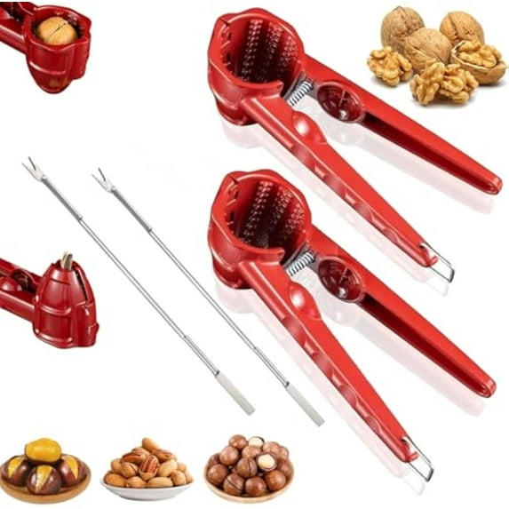 Multifunction Nutcracker with Non Slip Handle, Pecan Nut Cracker Tool, Chestnut Peeler Tool ...