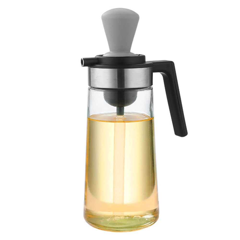 Multifunction Olive Oil Dispenser 2 in 2 Glass Oil Bottle with Silicone ...