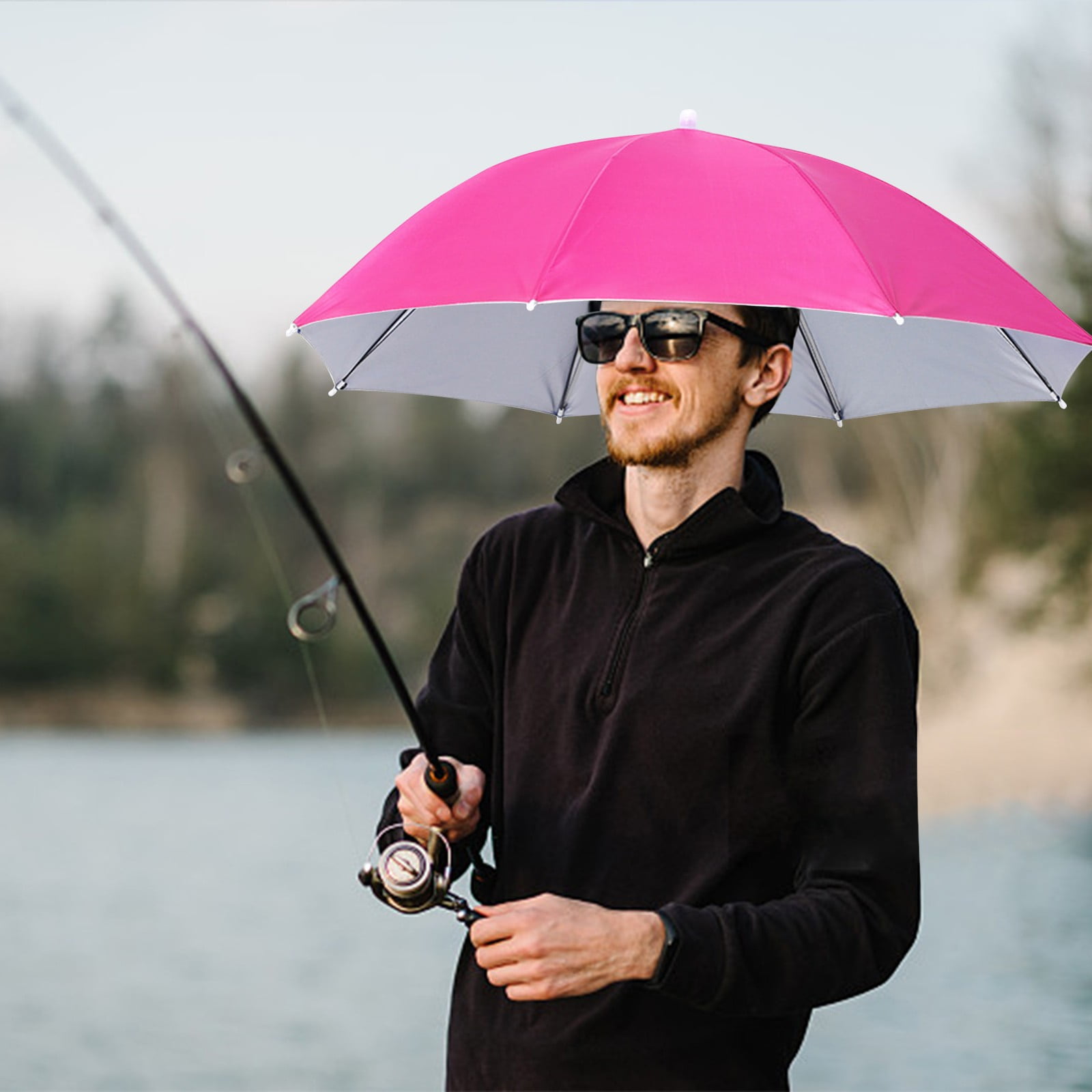 Multifunction Outdoor Hat Umbrella,Elastic Headband Sun Shade ...