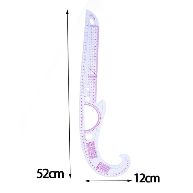 Multifunction Patchwork Ruler Plastic French Curve Sewing Ruler Measure ...