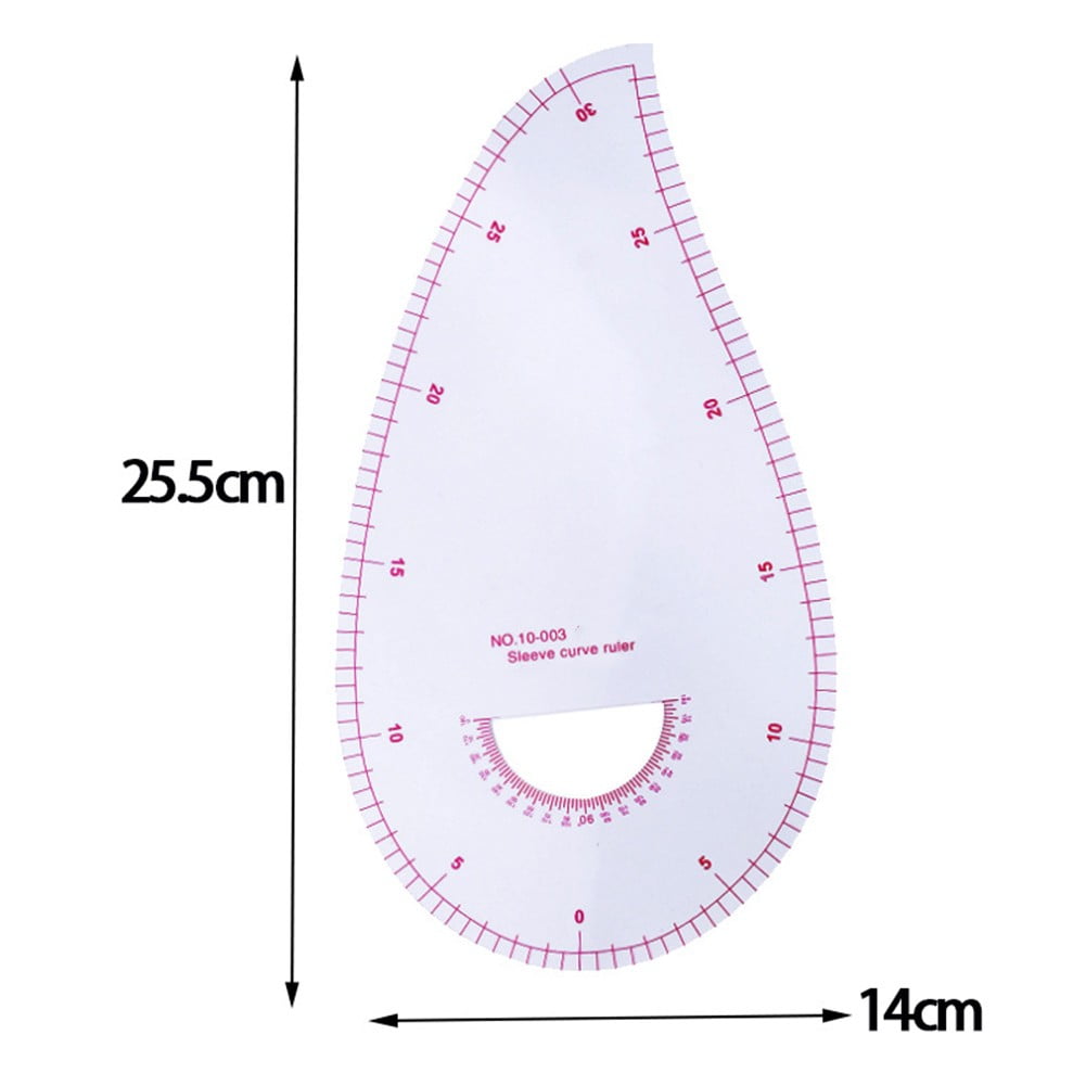 Multifunction Patchwork Ruler Plastic French Curve Sewing Ruler Measure ...