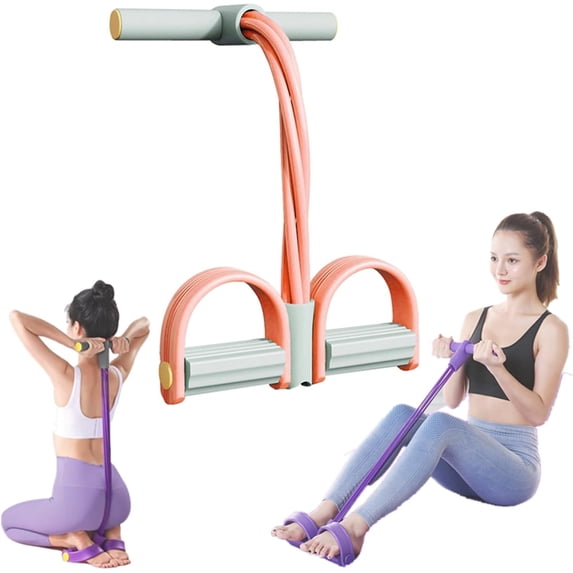 Multifunction Pedal Resistance Band - 8-Tube Adjustable Exercise Device ...