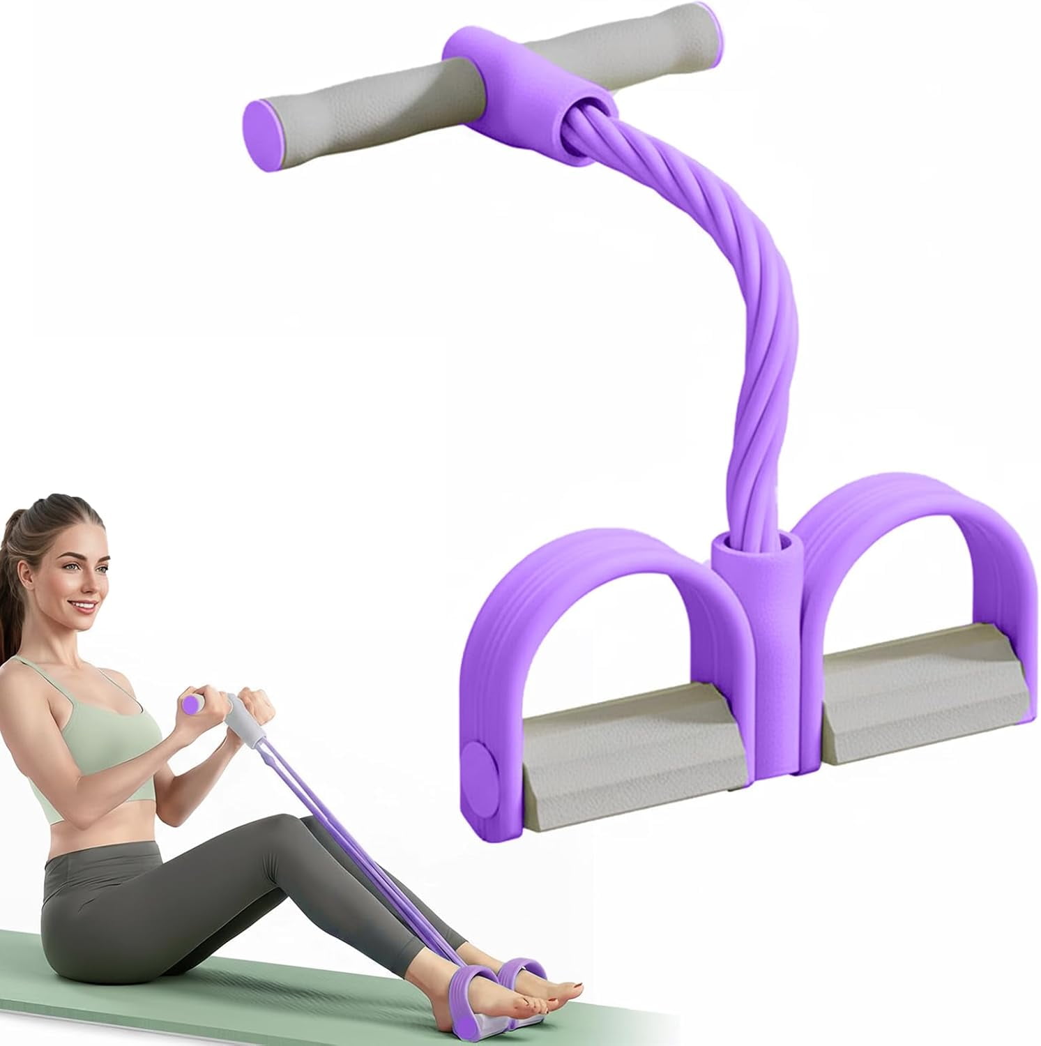 Multifunction Pedal Resistance Band, Elastic Exercise Band for Full ...