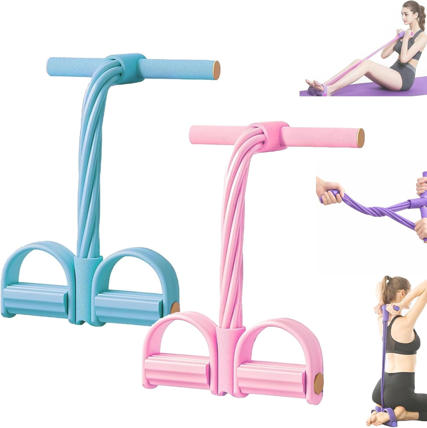 Multifunction Pedal Resistance Trainer - 2026 Latest 8-Tube Multi ...