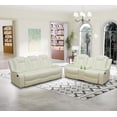 Multifunction Power Air Leather Recliner Sofa+LoveseatSet with LED ...