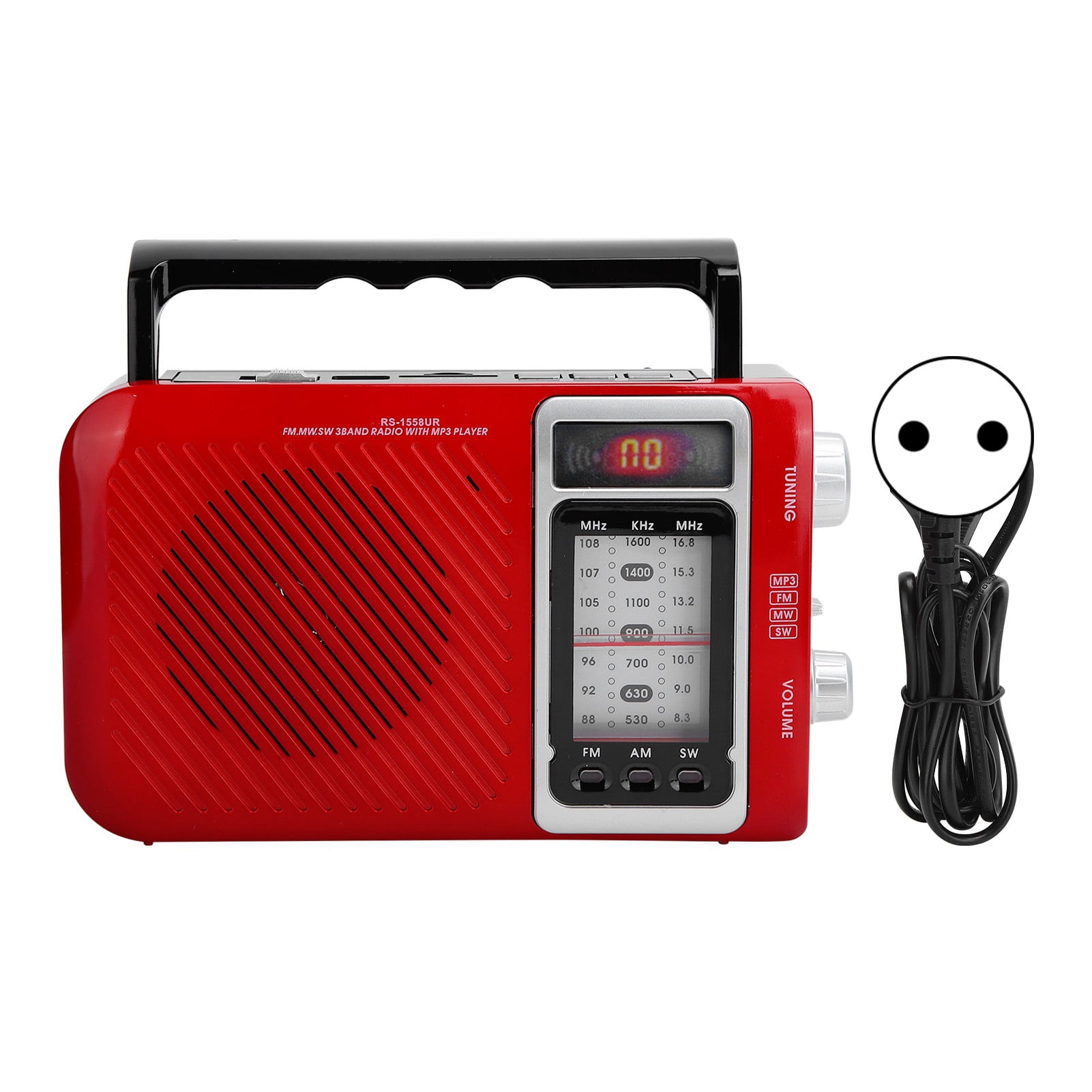 Multifunction Radio with LED Light Speaker Support Memory Card MMC USB ...