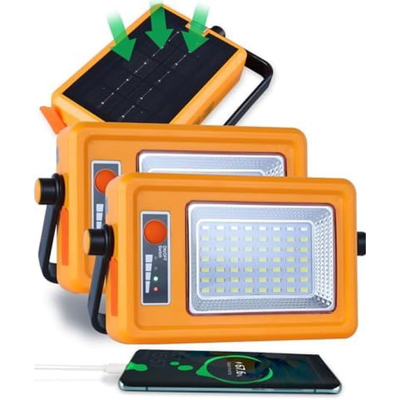 Multifunction Rechargeable Work Light Solar Magnetic Portable Flood ...