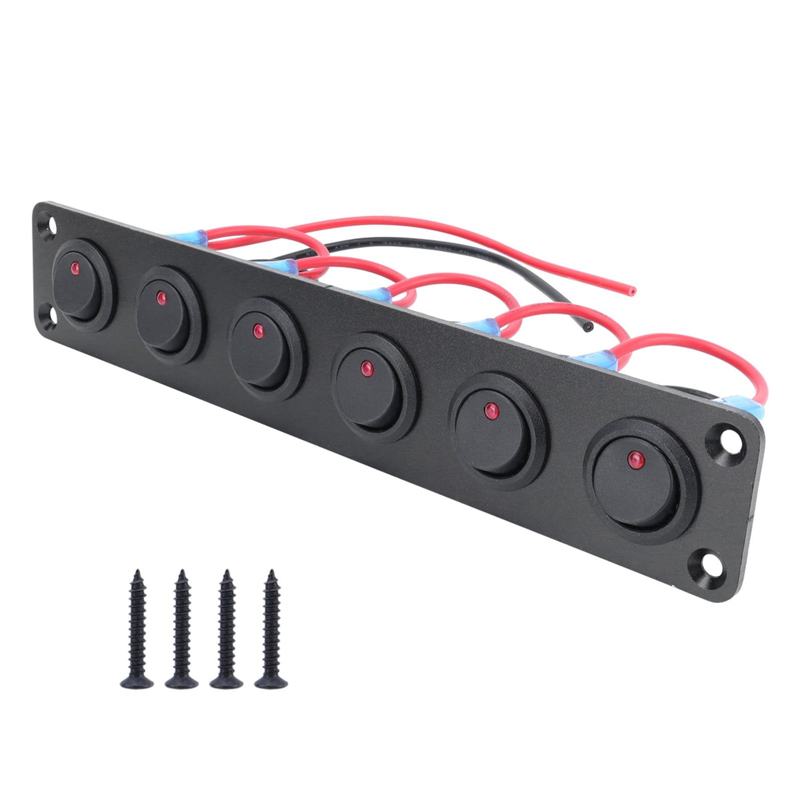 Multifunction Red LED Toggle Switches Panel Suitable for Car Marine ...