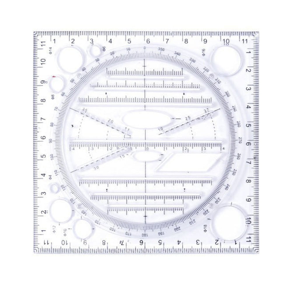 Multifunction Rotatable Drawing Template Art Design Construction ...